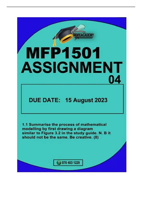 Mfp1501 Assignment 4 Due 15 August 2023 Mfp1501 Mfo1501 Stuvia Sa