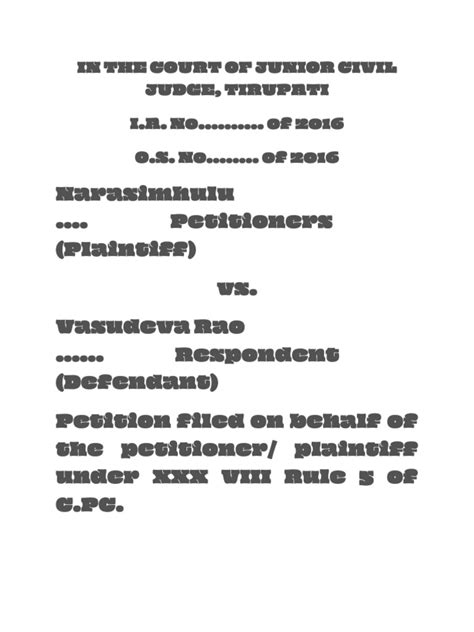 Interlocutory Application Format I Pdf Justice Crime And Violence