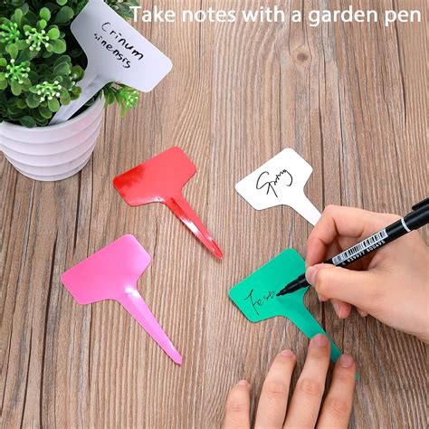 100 Pcs Plastic Plant Labels T Type Reusable Garden Plant Tags With