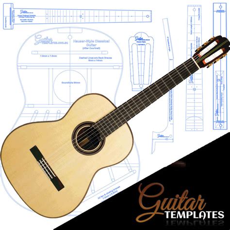 Hauser Classical Guitar Template Set Guitar Templates