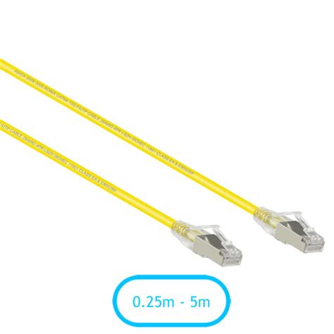 Cable Society Ultra Slim Yellow Cat6a Patch Cable Patch Lead