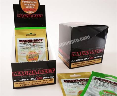 Custom Male Enhancement Pills Plastic Pouch Bag Tear Strip Paper