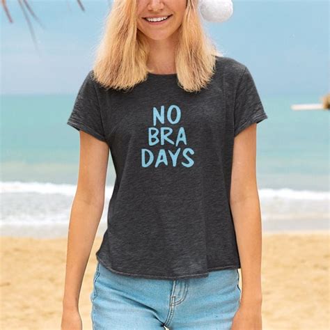 Braless T Shirts Etsy