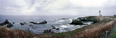 Yaquina Head Lighthouse Panorama Oregon Coast Picture For Sale