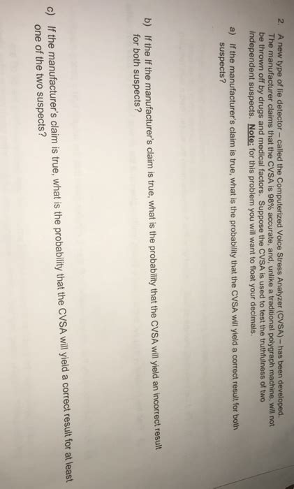 Solved A New Type Of Lie Detector Called The Chegg Com