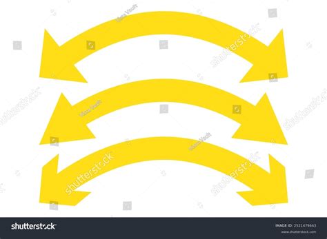 Dual Sided Curved Arc Arrow Shape Stock Vector Royalty Free 2521479443 Shutterstock