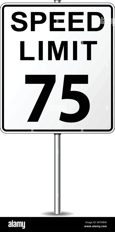 Speed Limit Sign 75 Clipart