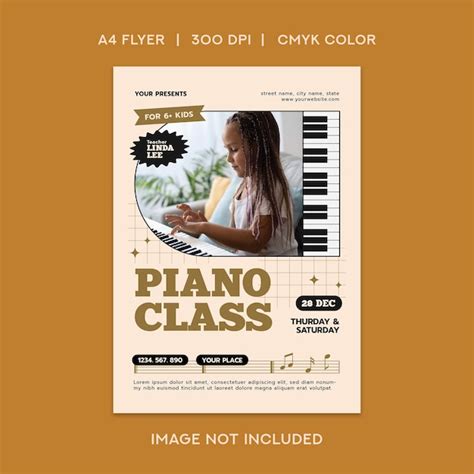 Premium Psd Piano Class Flyer