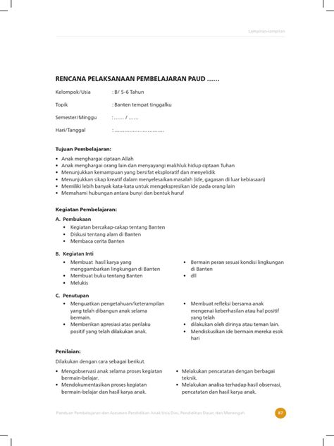 Contoh Rpp Kurikulum Merdeka Pdf