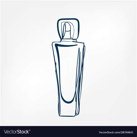 Perfume Bottle Design Sketch Fragrance Day Elegant Perfume Bottle