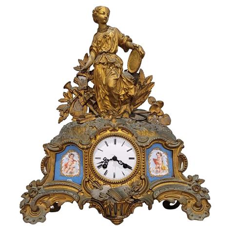 Japy Freres Louis Xvi Neoclassical Gilt Bronze Antique French Clock For