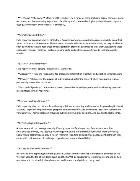 Field Reporting Field Reporting In Chennai Pdf