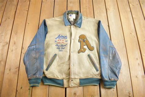Vintage 1990s Avirex Usa Genuine Leather Varsity Jacket Avirex Jacket