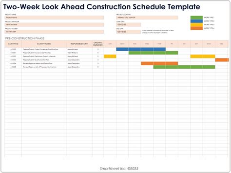 Construction Timeline Template Schedule Template