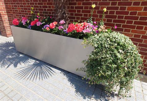 Stainless Steel Planter Trough Commercial Grade Made In Uk