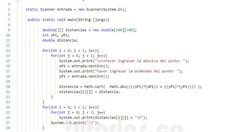 Arrays Java Matriz De Distancias