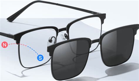 Magnetic Clip On Sunglasses Prescription Glasses With Magnetic Frames