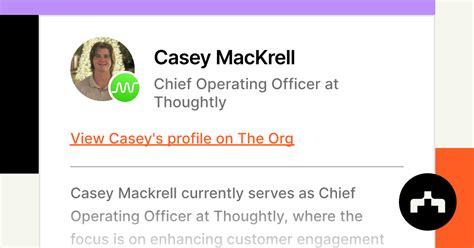 Casey Mackrell Chief Operating Officer At Thoughtly The Org
