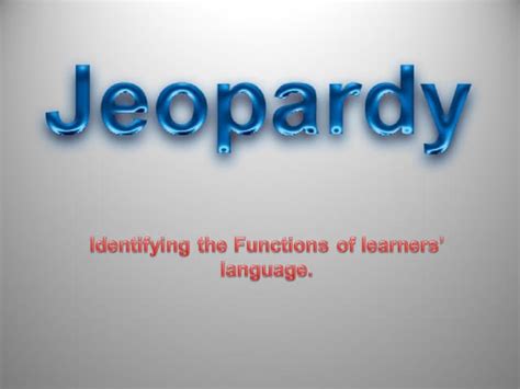 Jeopardy Tkt Unit 28 Ppt