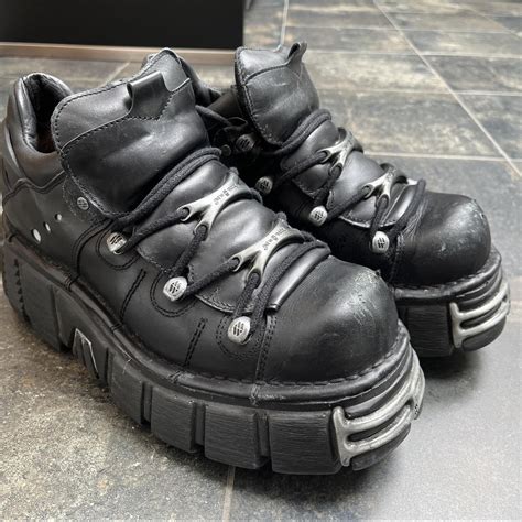 New Rock Metallic Obvious Signs Of Wear But Still Depop