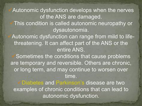 Autonomic Nervous System Its Examination And Lesions Pptx