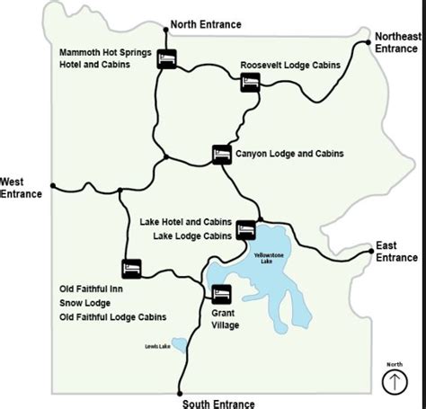 Old Faithful Lodge Cabins Map Canyon Lodge Yellowstone National Park