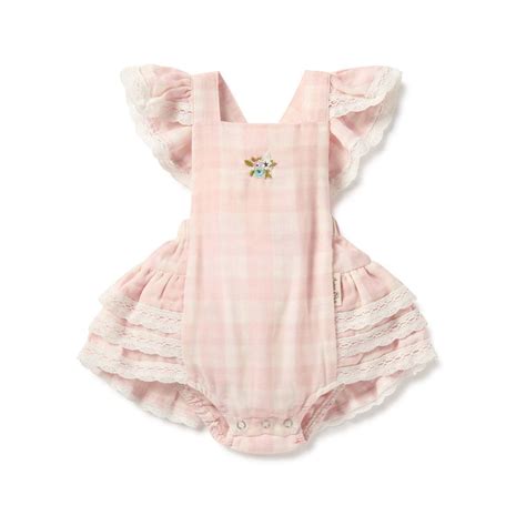 Aster And Oak Pink Gingham Playsuit Mint Soda Online