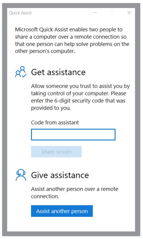 Quick Assist A Free Remote Support Tool For Windows Tcea Technotes Blog