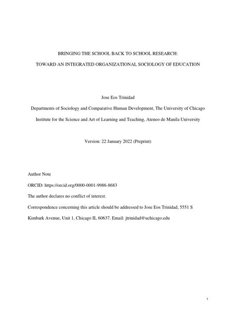 Orgsoced Preprint Pdf Sociology Policy