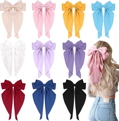 Hair Bows For Women Girls Hair Ribbon Bow Hair Clips With