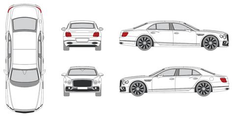 Bentley Mulsanne 2016 Car Template For Vehicle Wrap Design