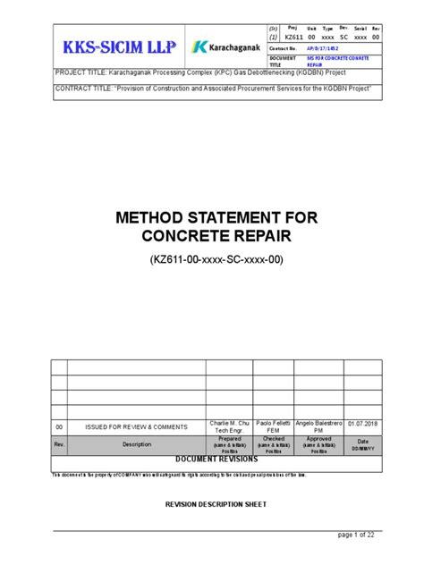 Method Statement Of Crack Repair Pdf Pdf Concrete Surveying