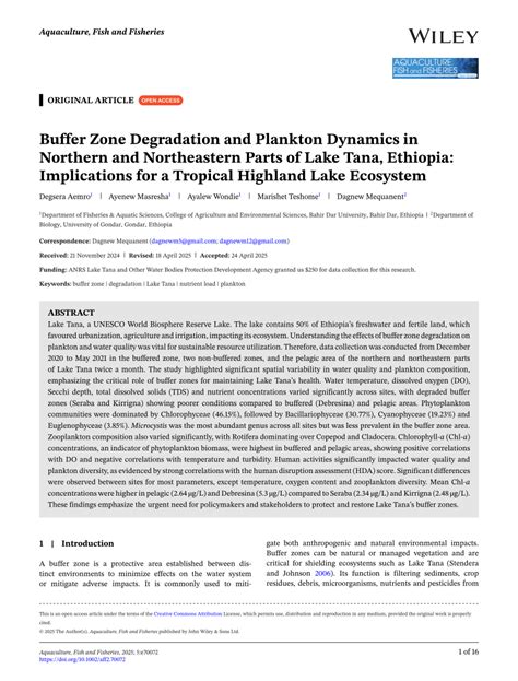 Pdf Buffer Zone Degradation And Plankton Dynamics In Northern And Northeastern Parts Of Lake