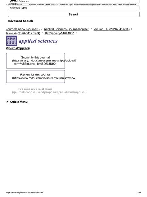 Applied Sciences Free Full Text Effects Of Pipe Deflection And