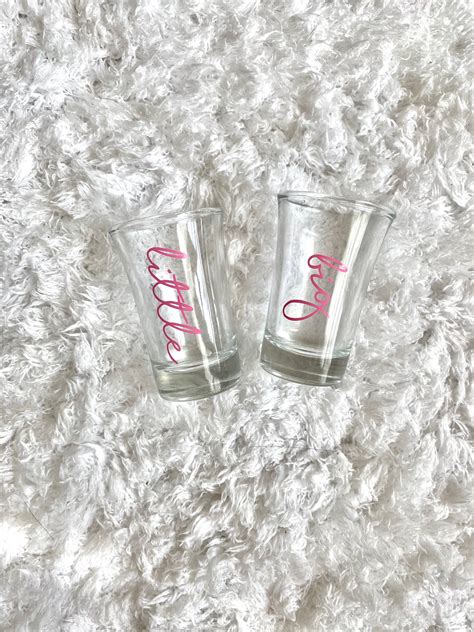 Big Little Sister Sorority Shot Glasses Big Sister Lil Sister Shooter