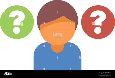 Concept Of Decision Making Process A Person Choosing Between Two