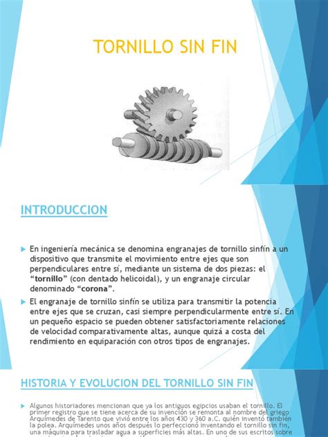 Tornillo Sin Fin Pdf Engranaje Tornillo