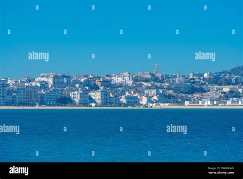 Panoramic View Of Tangier City On The Coast Of The Strait Of Gibraltar
