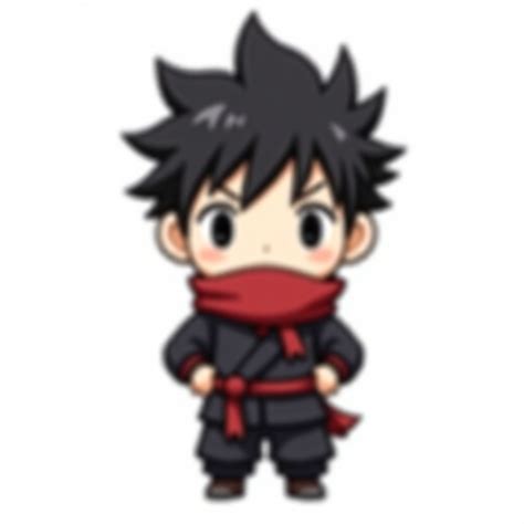 Chibi Ninja Anime Character Close Up Stable Diffusion Online