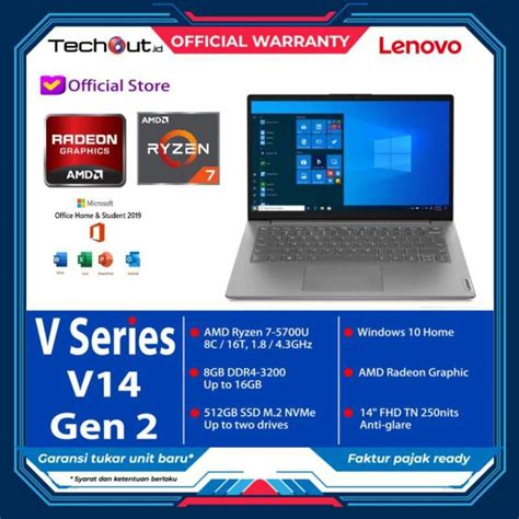 Jual Lenovo V G Alc Amd Ryzen U Gb Gb Win Ohs Di Seller Techout Tomang