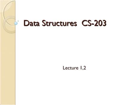 Data Structure Ppt