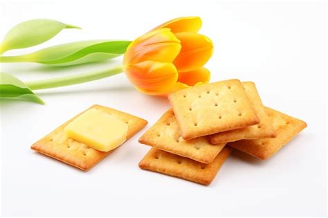 Premium Ai Image Salted Snack Cracker In Focus