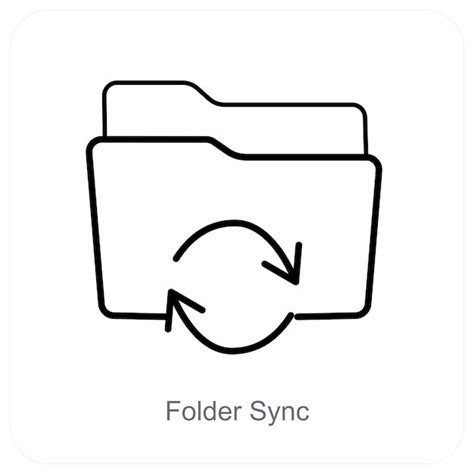 Premium Vector Folder Sync And Folder Icon Concept