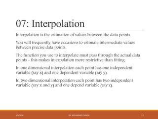 Chapter Interpolation In MATLAB PPT
