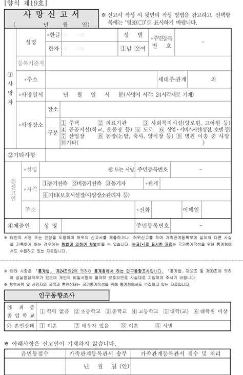 사망신고 후 서류발급 고인의 주민등록등본 가족관계증명서 기본증명서 준비 네이버 블로그