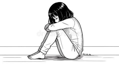 How To Draw A Girl Holding Her Knees