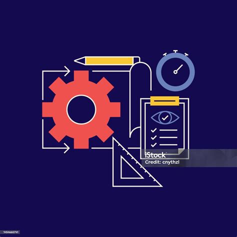 Project Development Related Vector Conceptual Illustration Engineering