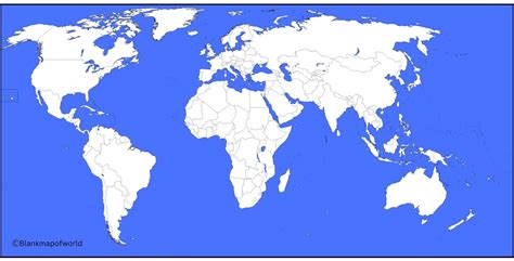 Blank World Map Free Printable Unlabeled World Map