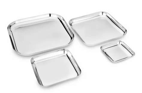 Ammantran Silver Stainless Steel Serving Plates At Rs 375kg In Vasai