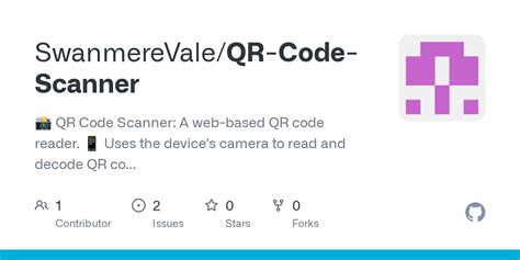 Github Swanmerevaleqr Code Scanner 📸 Qr Code Scanner A Web Based